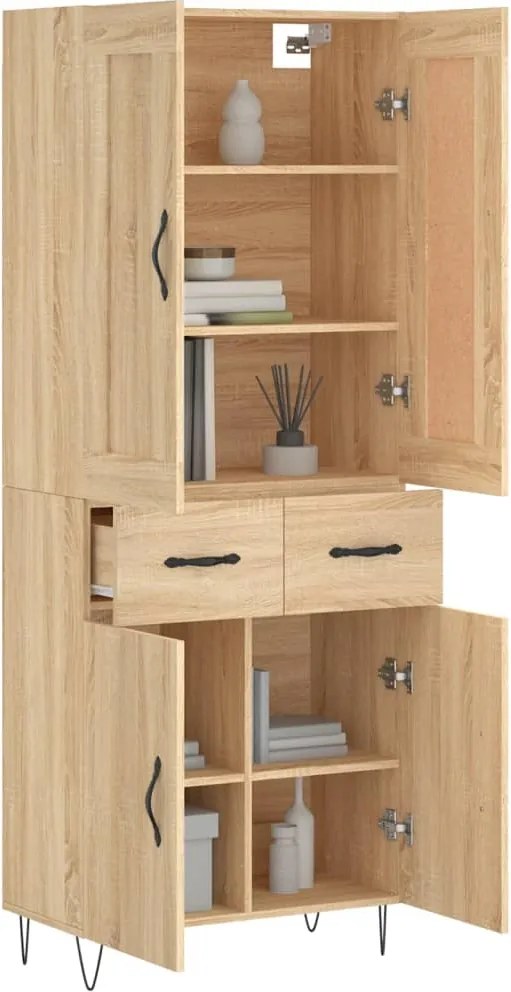 Skříň highboard dub sonoma 69,5 x 34 x 180 cm kompozitní dřevo 3199908