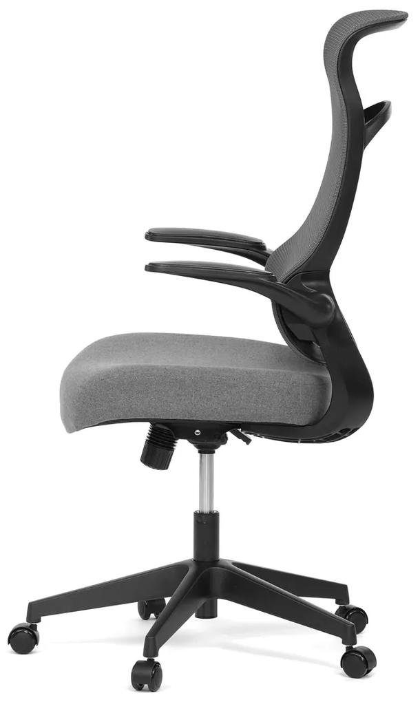 Autronic Kancelářská židle, houpací mech., černá MESH, plast. Kříž