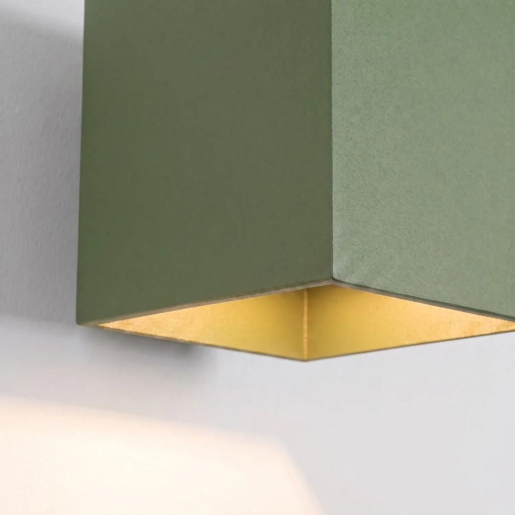 Sollux Lighting Nástěnné svítidlo QUAD 1 olivově zelené