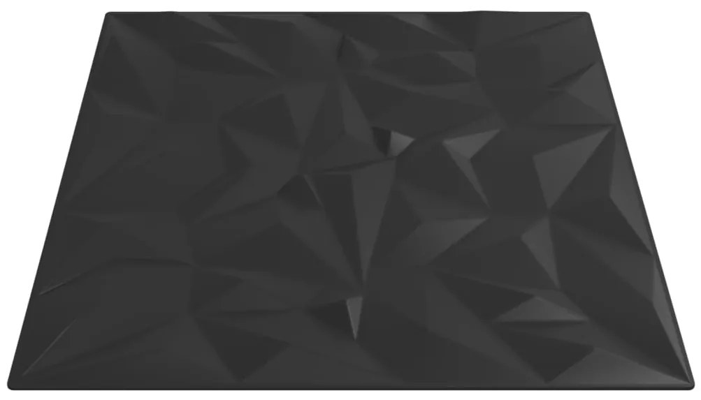 Nástěnné panely 12 ks černé 50 x 50 cm XPS 3 m² ametyst - Default Title