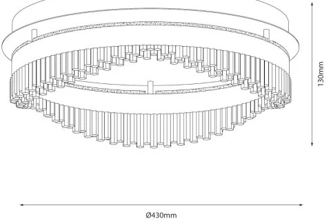 LED Stropní svítidlo LED/36W/230V pr. 43 cm zlatá