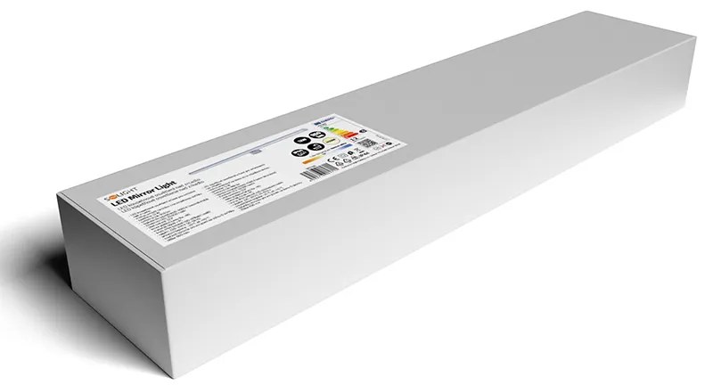 Solight LED koupelnové osvětlení nad zrcadlo, 12W, 900lm, 4000K, IP44, 60cm, stříbrné