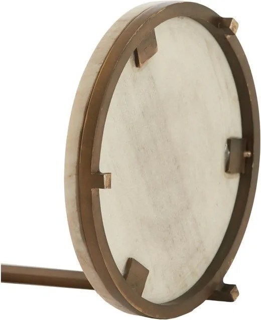 Kulatý odkládací stolek s mramorovou deskou ø 26 cm Leda – Light & Living