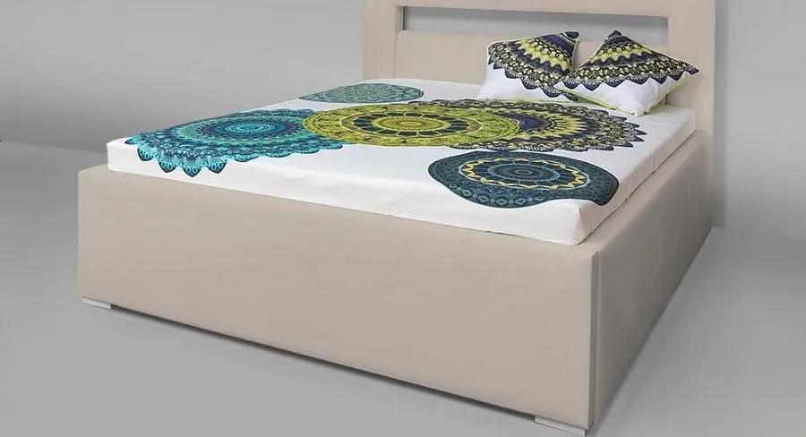 Dřevona - Elitte Čalouněná postel AVA LERYN 180x200, s  úložným prostorem, MASSIMO 404