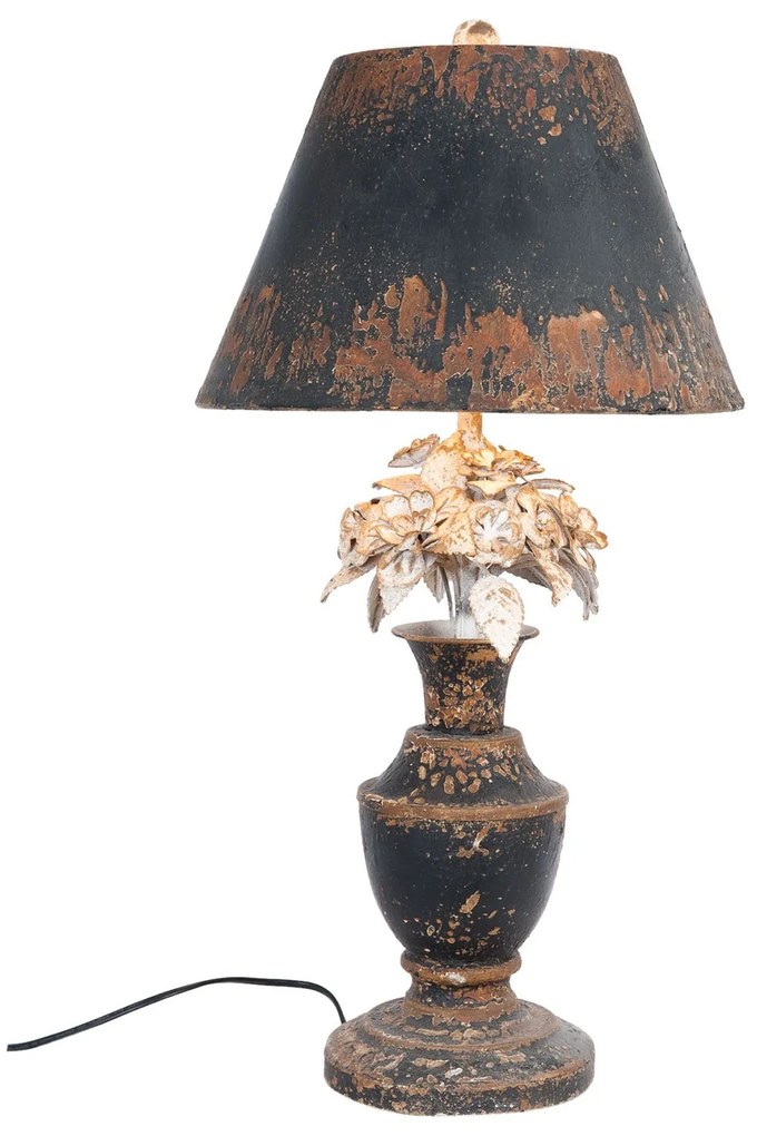 Kovová stolní vintage lampa s patinou - Ø 36*73 cm / E27 60W Clayre & Eef