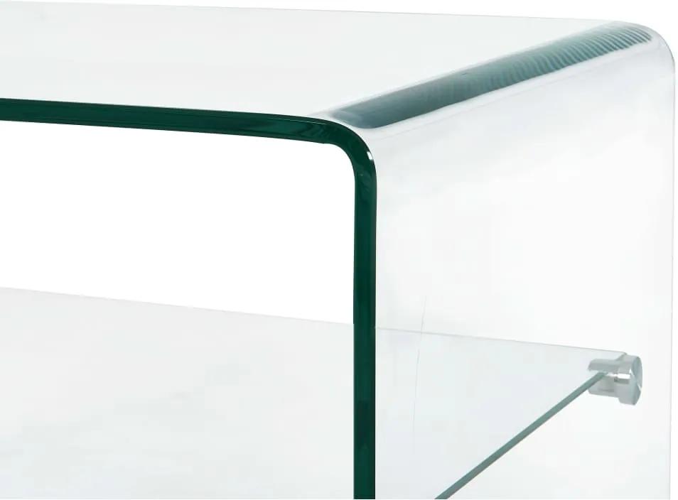 Konferenční stolek - čirý - tvrzené sklo | 50x45x33 cm