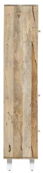Designová masivní koupelnová skříňka vysoká Claudia z mangového dřeva