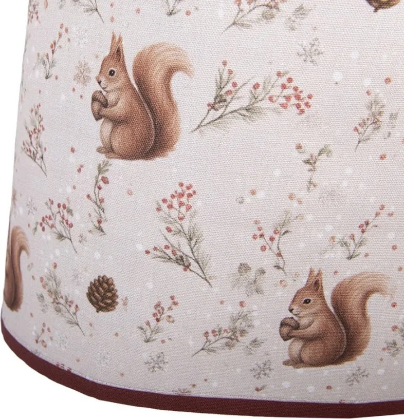 Béžová bavlněná zástěra s veverkami Tiny Squirrel - 70*85 cm