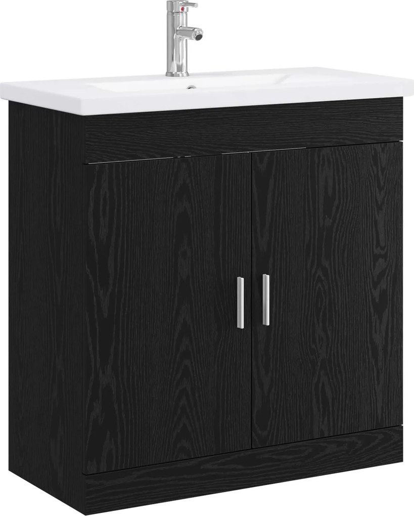 Sada koupelnového nábytku Černý dub 81 x 40 x 84,5 cm 3404359