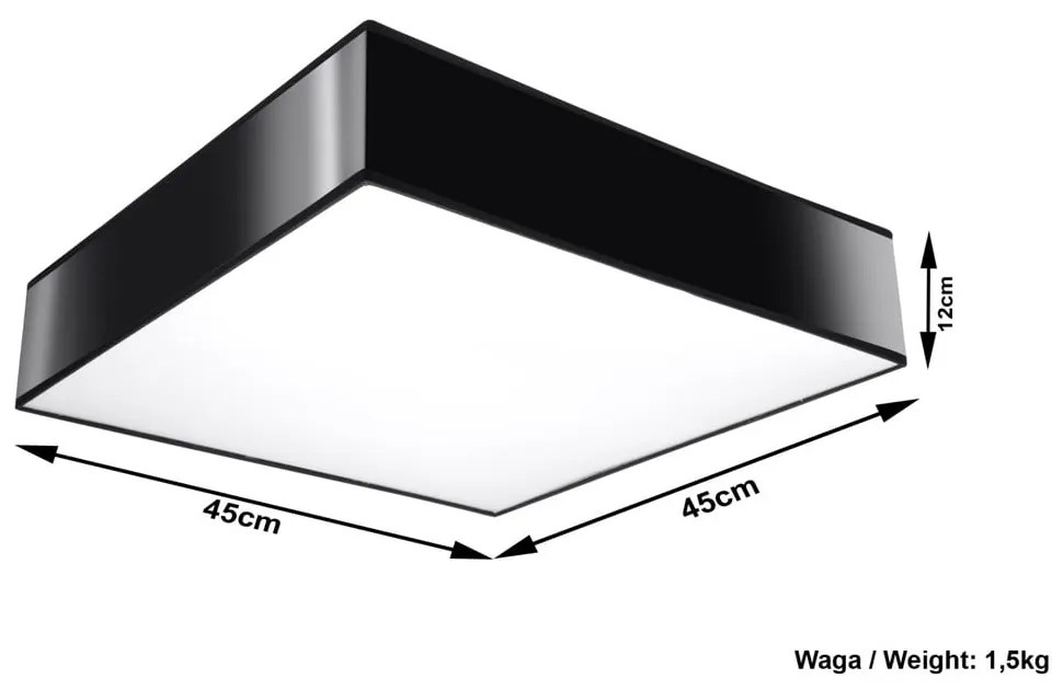 Černé stropní svítidlo Sollux Mitra Ceiling