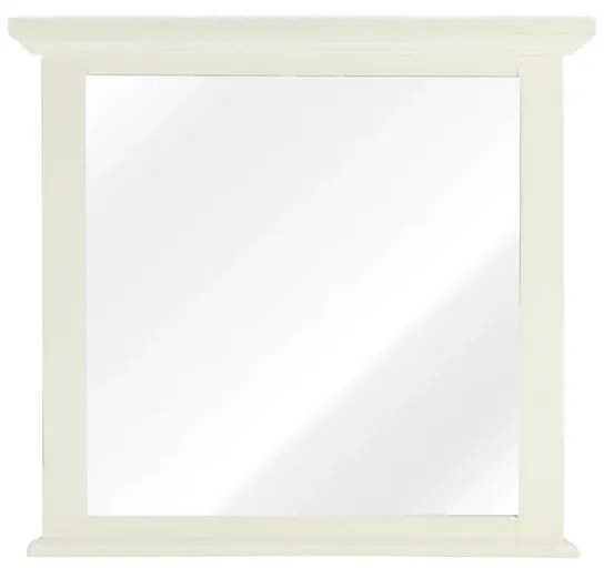 furniture-nabytek.cz - Masivní zrcadlo Catello z borovice a MDF, bílé, lakované – 75×70 cm