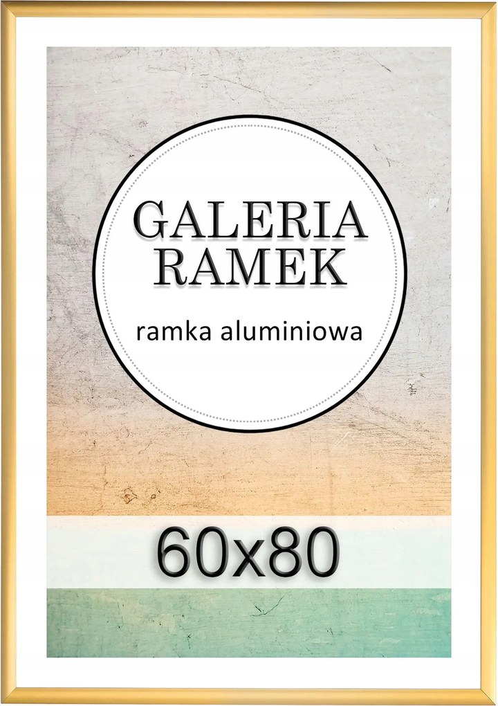 Rámeček 60x80 cm Zlatý hliníkový Rámeček fotorámečky