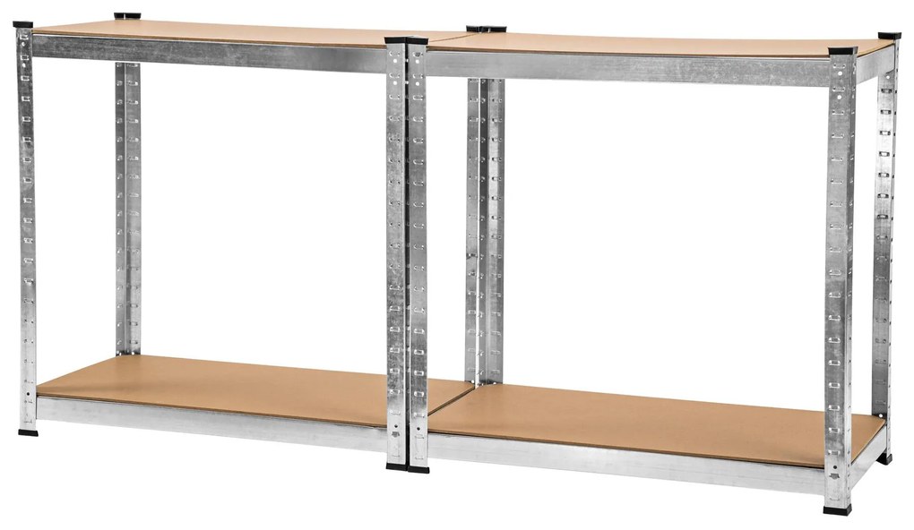 Fistar AKCE - Balíček : 3x Regál 1500x700x300 mm kovový zinkovaný 4-policový, nosnost 700 kg