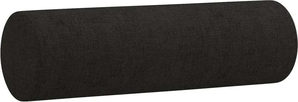 2dílná sedací souprava s polštáři černá textil 3201620