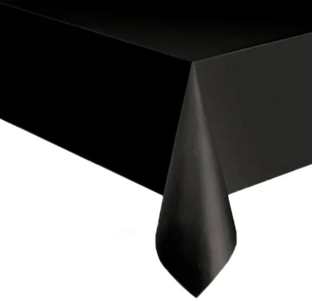 Jednorázový plastový jednobarevný ubrus 137 x 274 cm (matný) Barva: Černá