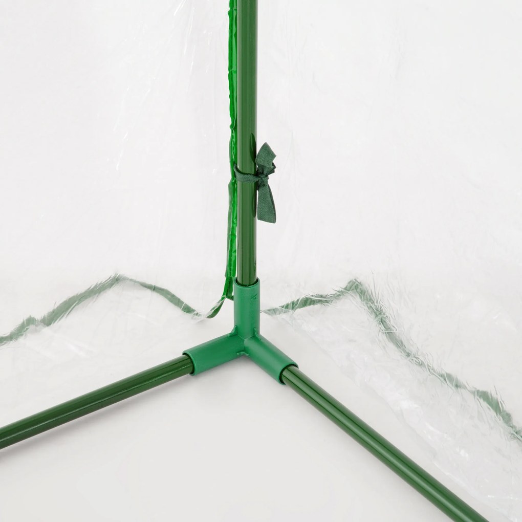 Outsunny Skleník Skleník s dveřmi 200x100x80cm, chladicí rám z oceli a PVC pro pěstování rostlin a zahradu | Aosom.de