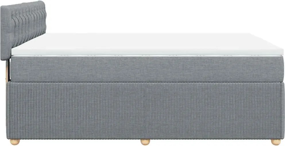 Box spring postel s matrací světle šedá 140 x 190 cm textil 3289758