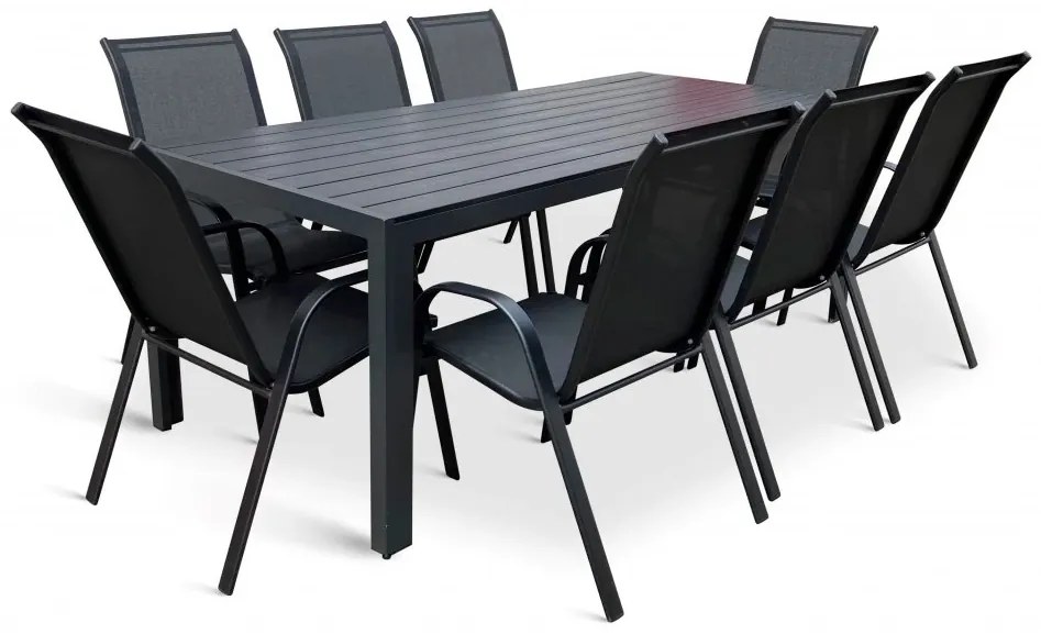 Vikio Venkovní zahradní set 180x90 pro 8 osob DK305 antracit