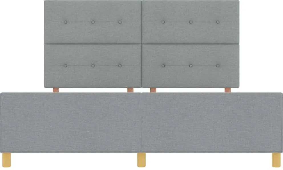 Rám postele s čelo Světle šedá 180 x 200 cm textil 3344746
