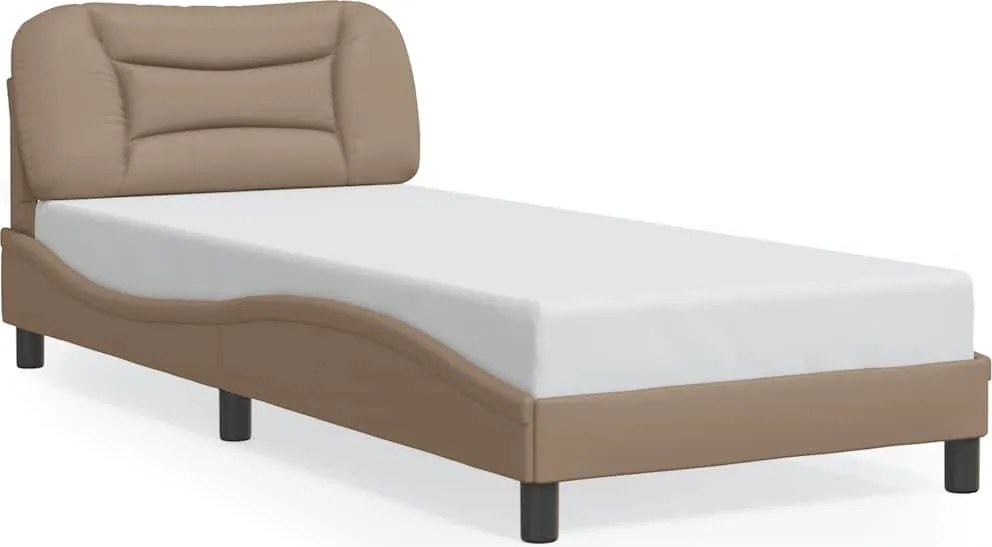 Rám postele bez matrace Hvar cappuccino 90x190 cm umělá kůže 3207971
