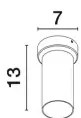 Minimalistické bodové svítidlo Oso Černá