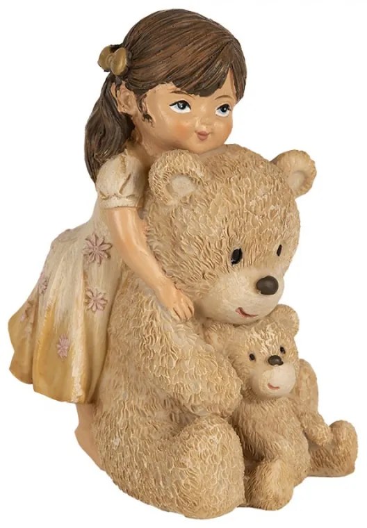 Figurka holčičky s velkým medvědem – 12 cm