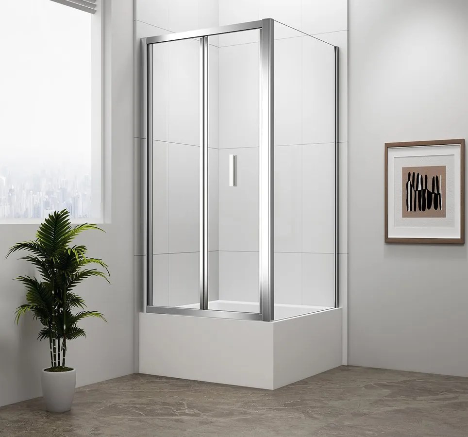 Polysan Deep sprchový kout obdélníkový 100 x 75 x 165 cm L/P varianta skládací chrom čiré sklo MD1910MD3116