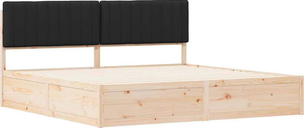 Rám postele s čalouněným čelem s čelo Černá 200 x 200 cm 3398211