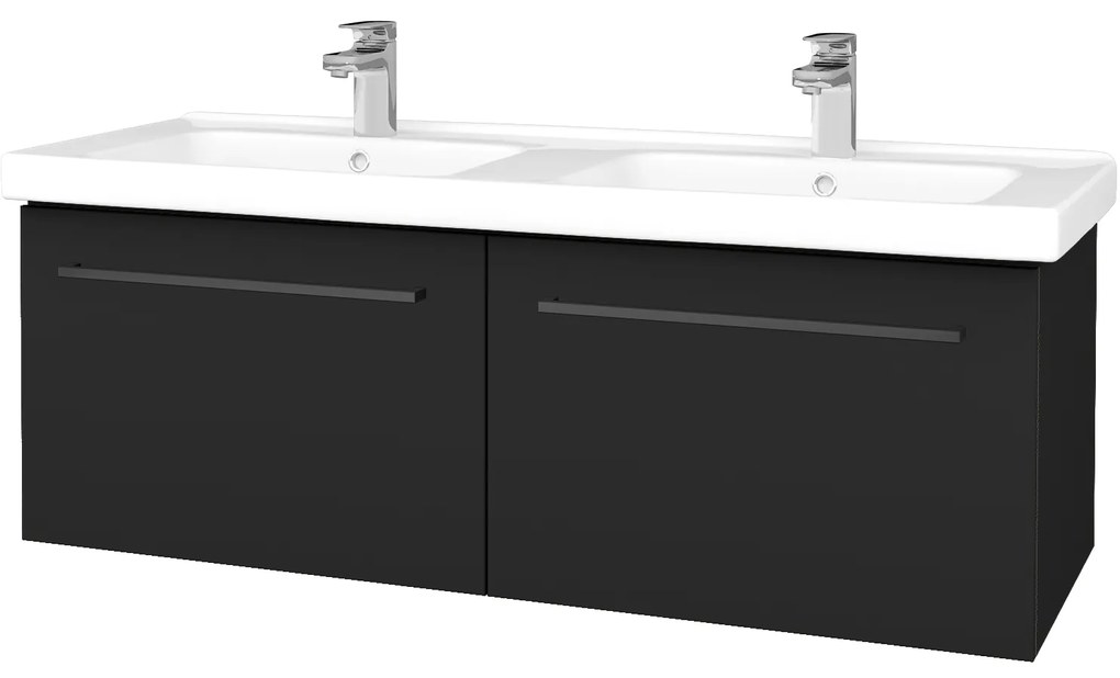 Dřevojas Koupelnová skříň BIG INN SZZ2 125 Varianta: N03 Graphite / Úchytka T01 / N03 Graphite