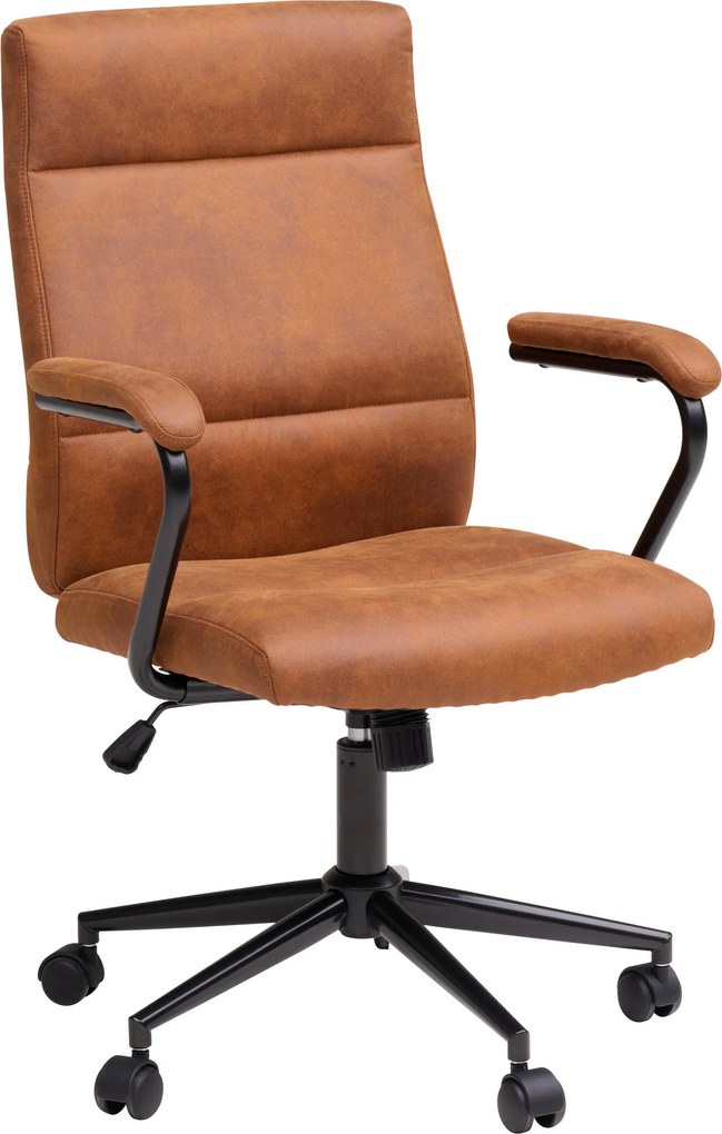 XXXLutz OTOČNÁ ŽIDLE, tkaná látka, černá, karamel MID.YOU - Online Only kancelářské židle - 002381043302
