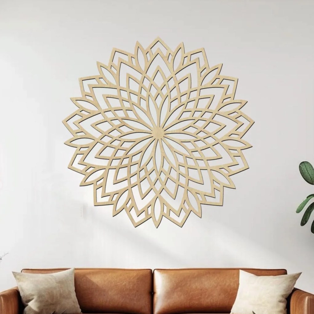 dřevo života Mandala DOBRÉ NÁLADY Zvolte rozměr (cm): 40x40, Zvolte barvu dekoru: Dub Sonoma
