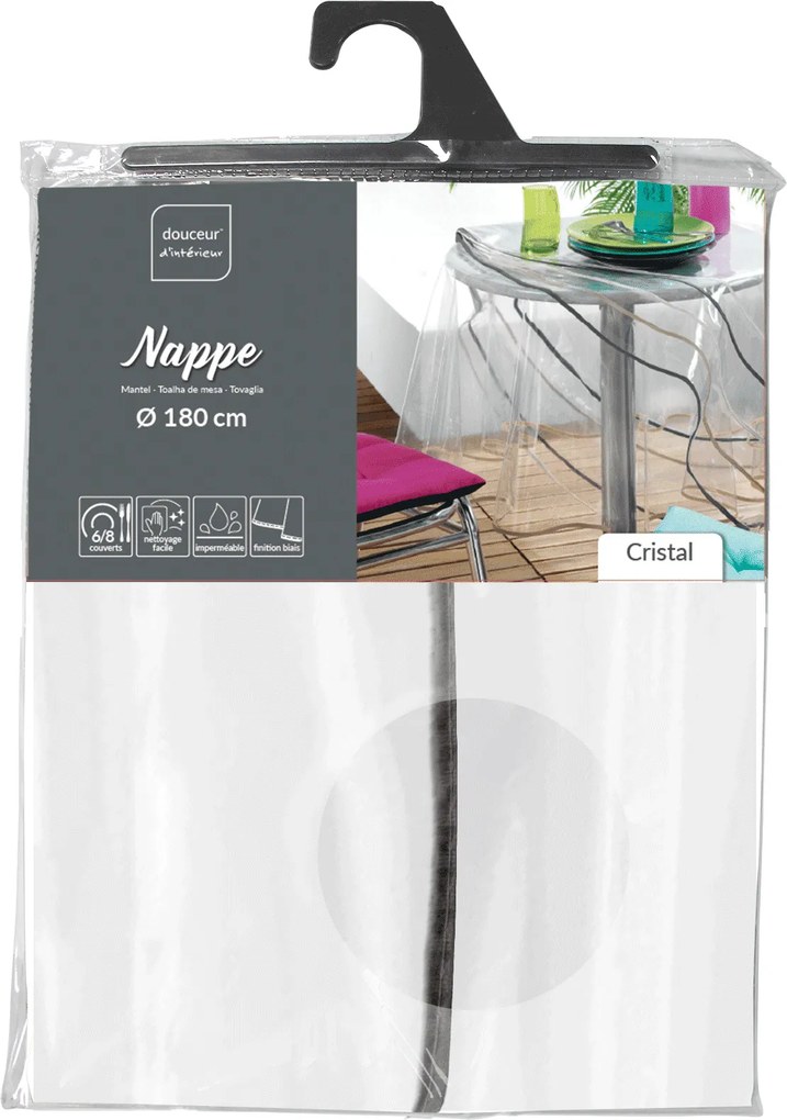 Průhledný ubrus na zahradu GARDEN B, Ø 180 cm
