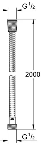 GROHE 22107000 - Sprchová hadice VITALIOFLEX METAL 2000 mm lesklý chrom