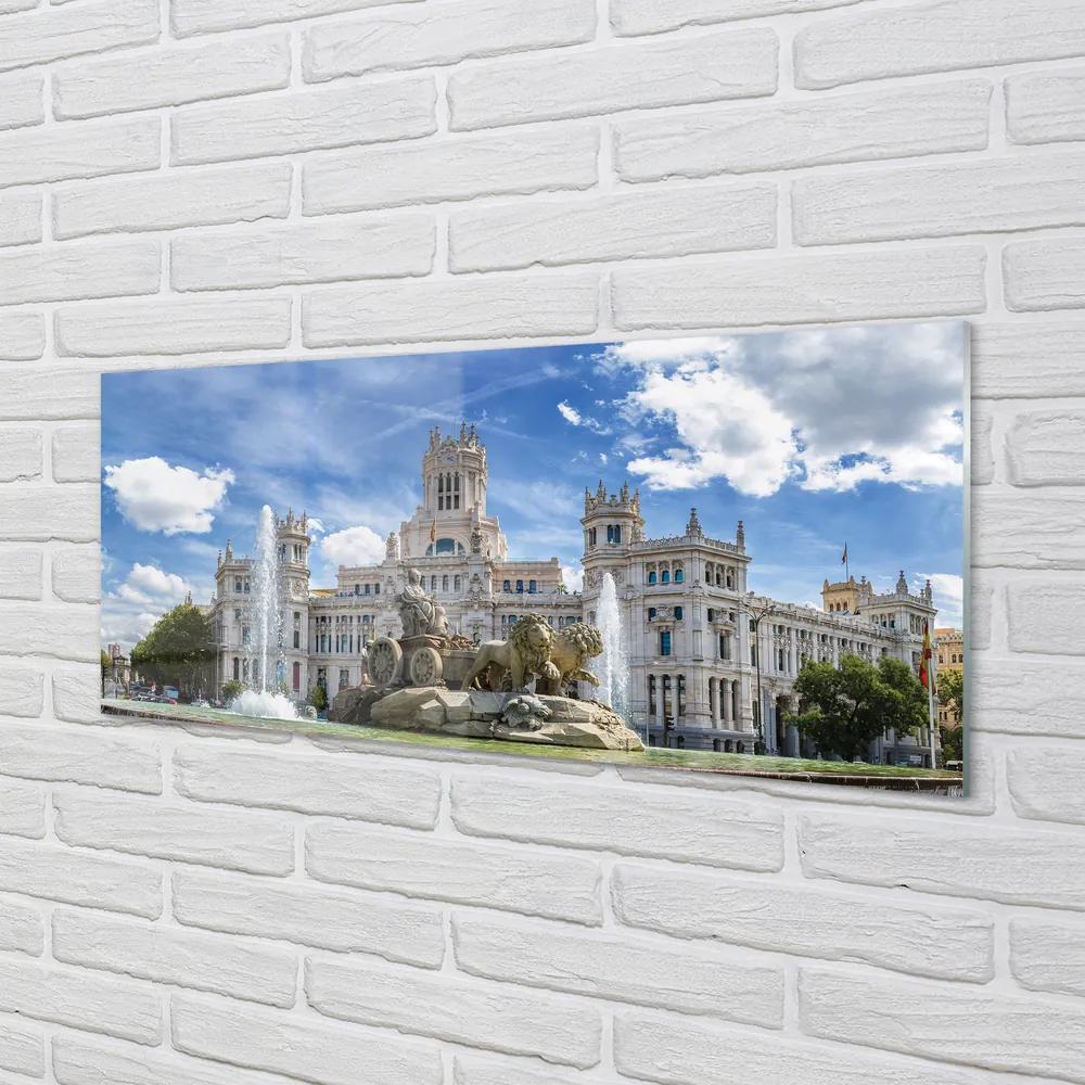 akrylový obraz Spain Fountain Palace Madrid 120x60 cm