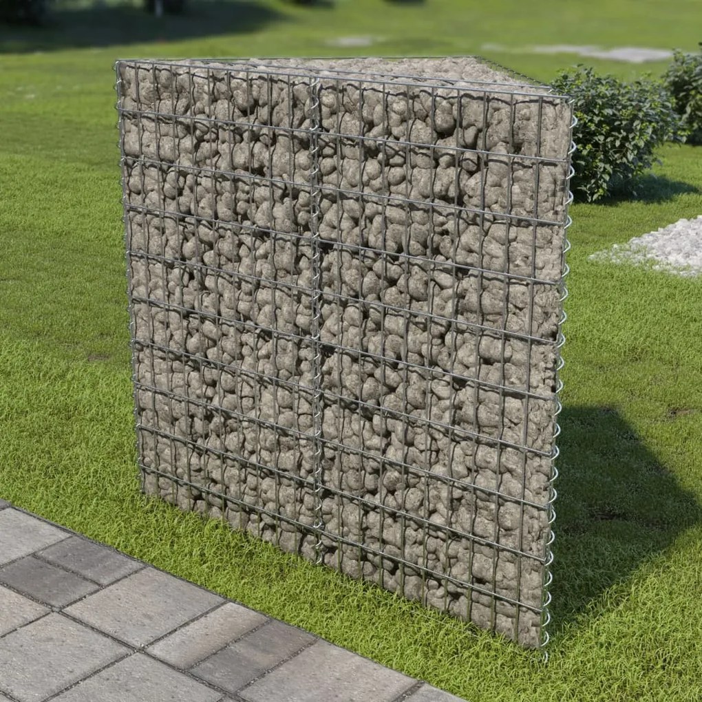 Gabionový Vyvýšený Záhon Pozinkovaná Ocel - 75 x 75 x 50 cm