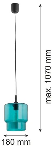 Argon 3271 - Lustr na lanku NEWA 1xE27/15W/230V tyrkysová