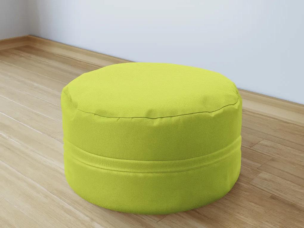 Goldea sedací bobek 50x20cm - loneta - zelený 50 x 20 cm