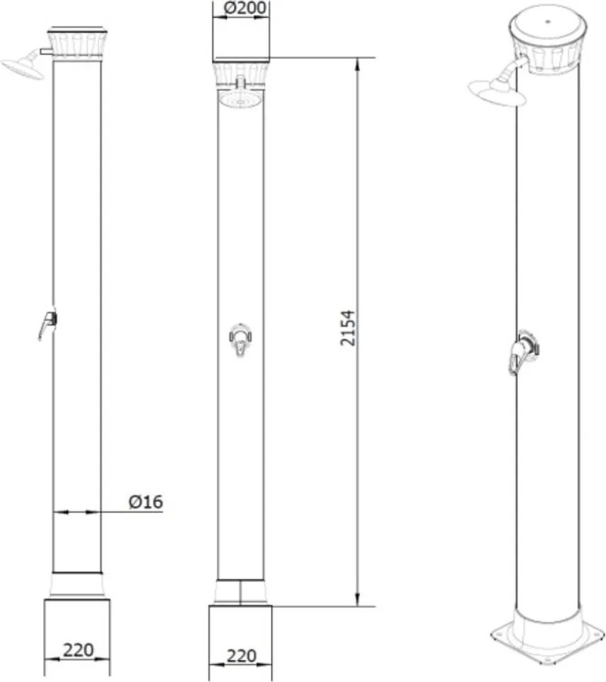 Solární sprcha Marimex UNO 40 l hliníková 10992056