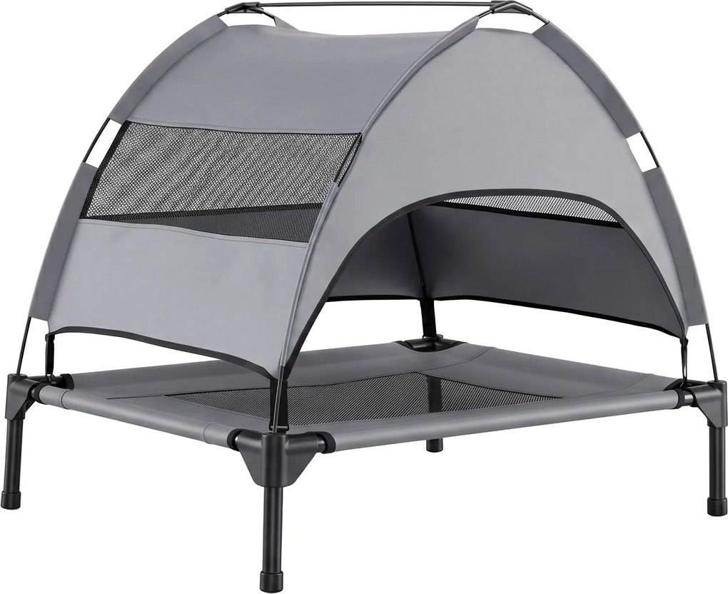 Costway Vyvýšený pelíšek pro psa s nebesy Lehátko pro psy – 78,5 × 63 × 70 cm