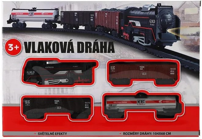 Vlak s kolejemi se světlem