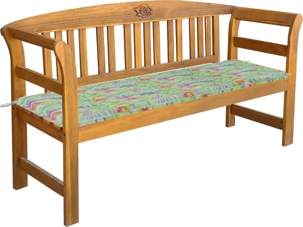 vidaXL Zahradní lavice s poduškou 157 cm masivní akáciové dřevo [3064274] Barva: antracitová