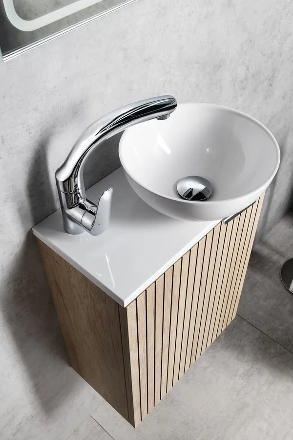 Sapho FLY stojánková umyvadlová baterie s otočnou hubicí ECO kartuše chrom DF004-01