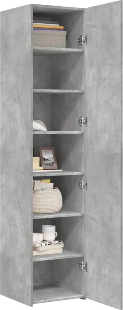 Skříň highboard betonově šedá 40x42,5x185 cm kompozitní dřevo 3281402