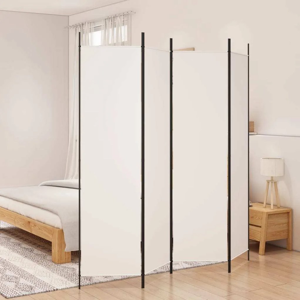 vidaXL 4dílný paraván 200x200 cm textil [350182] Barva: Černá