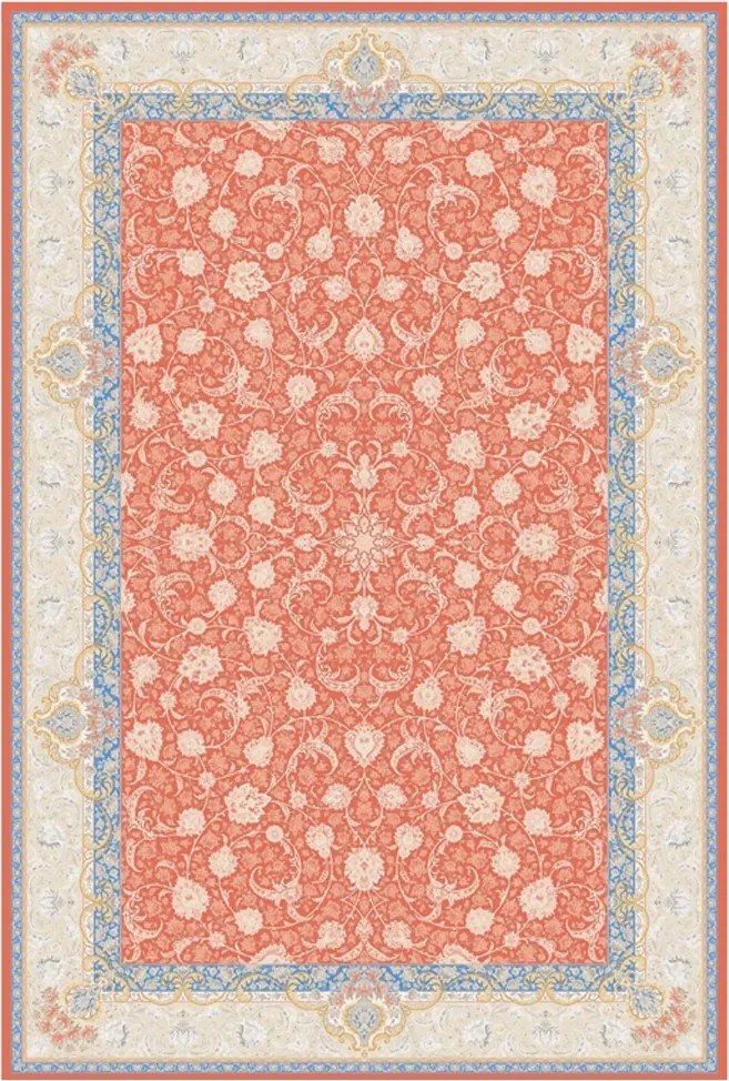 BE Koberec Miras 1202 MADDER RED - červený obdélníkový Rozměr: 150x225 cm