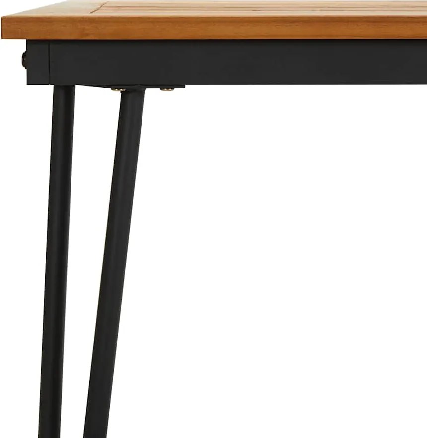 Zahradní stůl s nohami typu hairpin 140x80x75 cm masivní akácie 319519