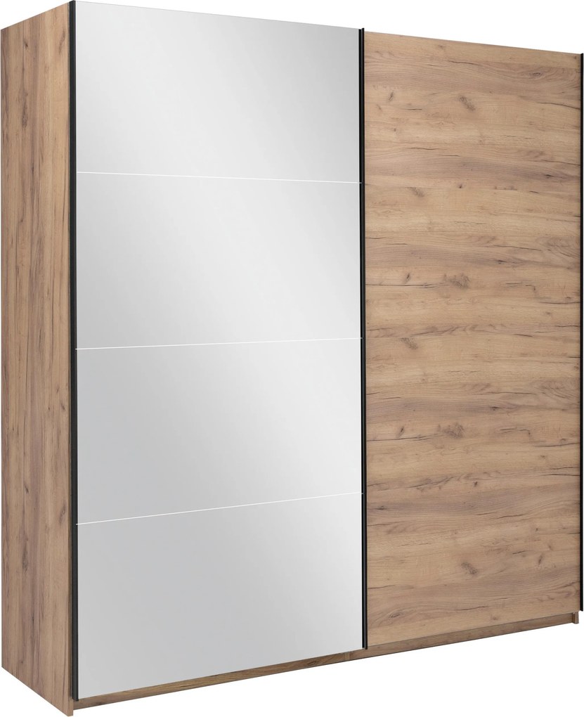 XXXLutz ŠATNÍ SKŘÍŇ S POSUVNÝMI DVEŘM, barvy dubu, 200/210/62 cm P & B - Šatní skříně - 000885000802