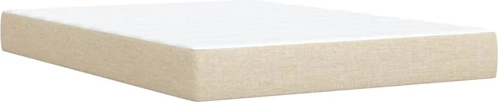 Box spring postel s matrací krémová 140x190 cm textil 3285135