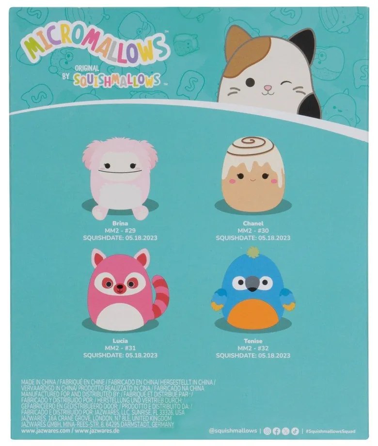 Plyšové hračky v sadě 4 ks Micromallows 4Pack – SQUISHMALLOWS