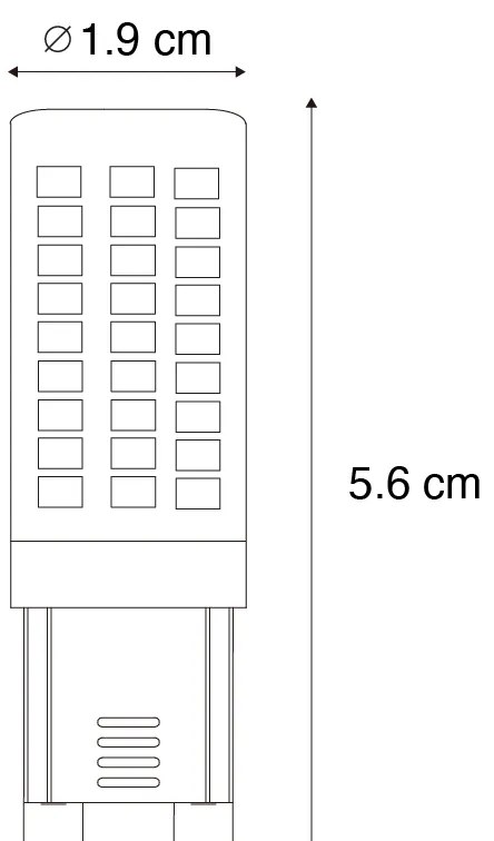 Sada 5 stmívatelných LED žárovek G9 se 3 stupni stmívání, opál, 4,5 W, 500 lm, 2700 K